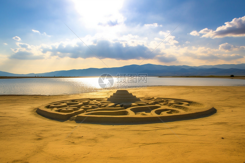 日出沙岛景色高清图片下载-正版图片600298528-摄图网