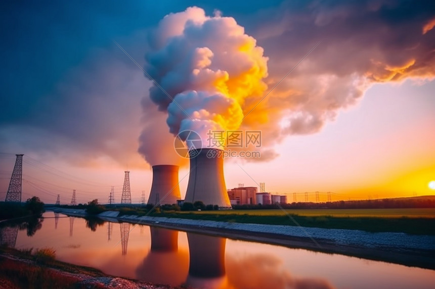 烟囱的烟雾高清图片下载-正版图片600299208-摄图网