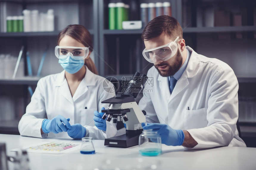 实验室显微镜检测高清图片下载-正版图片600303711-摄图网