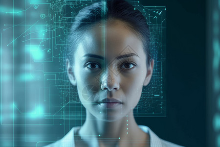 人工智能大数据人脸识别安全扫描技术图片素材-正版创意图片600307115-摄图网
