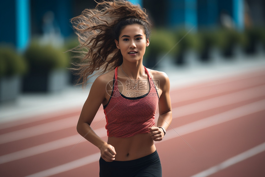 正在跑步的女人高清图片下载-正版图片600310059-摄图网