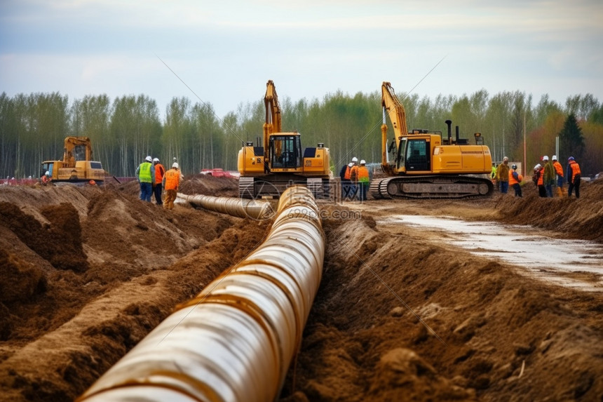 地下管道安装高清图片下载-正版图片600310396-摄图网