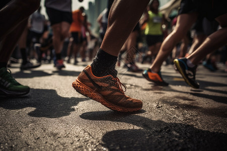 马拉松跑步的腿部细节高清图片下载-正版图片600315134-摄图网