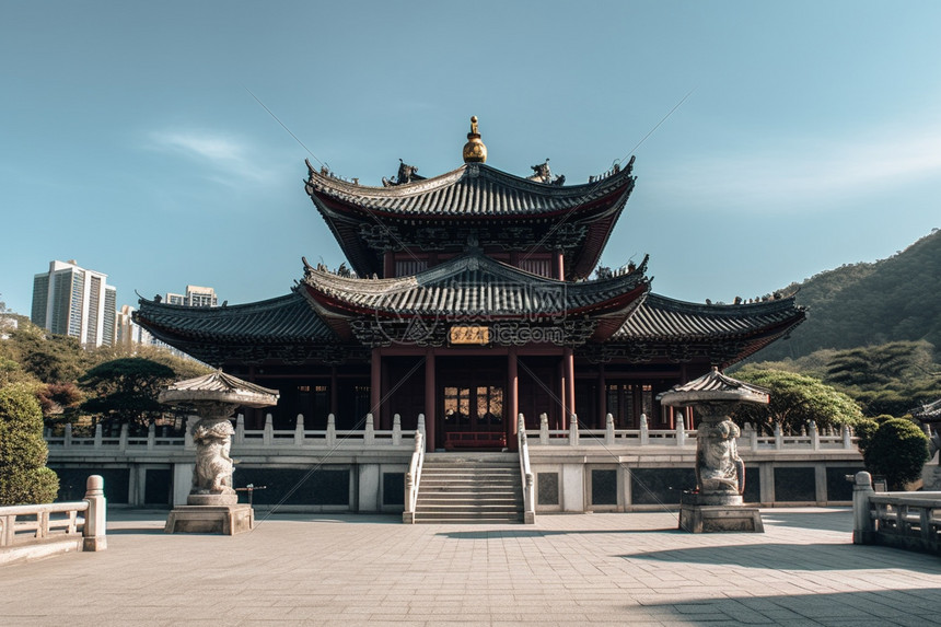 唐朝佛教建筑高清图片下载-正版图片600315854-摄图网