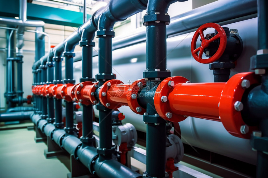 工厂内的阀门和管道高清图片下载-正版图片600318383-摄图网
