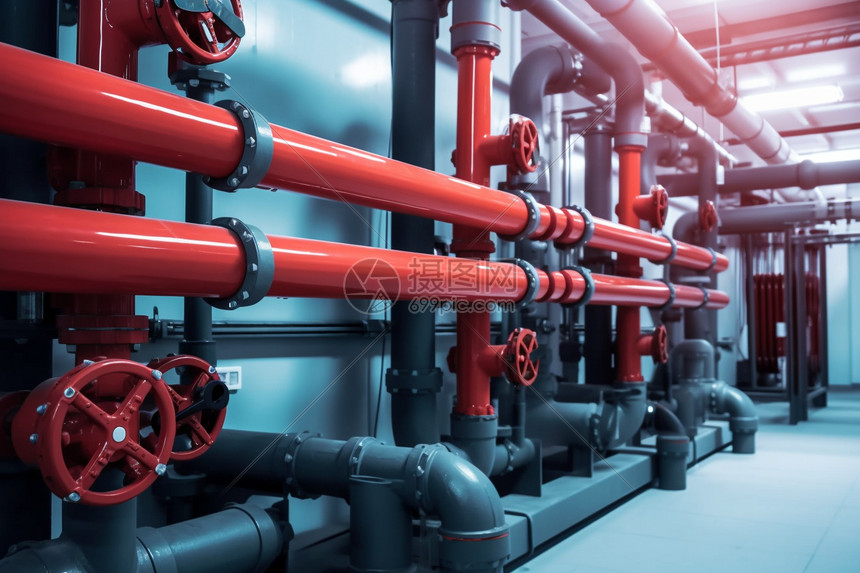 工厂内的工业管道高清图片下载-正版图片600318385-摄图网