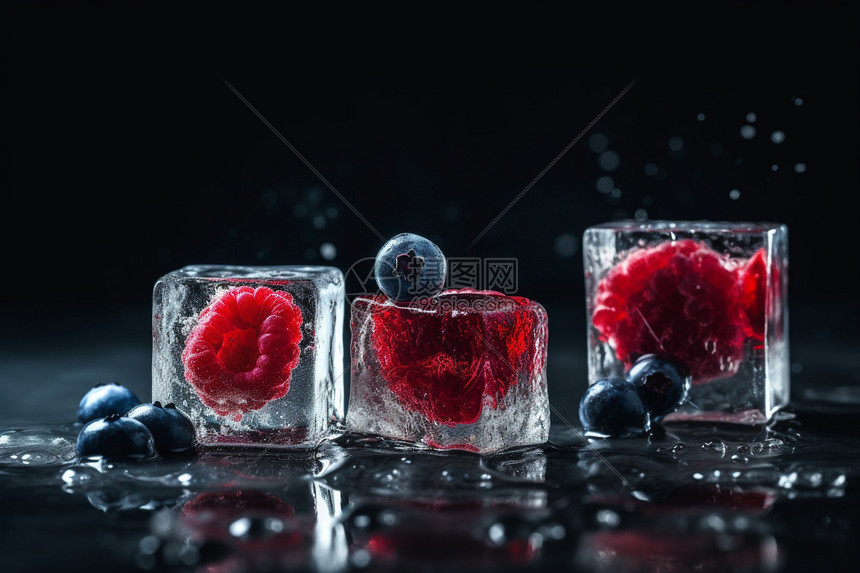 新鲜水果冷冻的冰块高清图片下载-正版图片600321424-摄图网