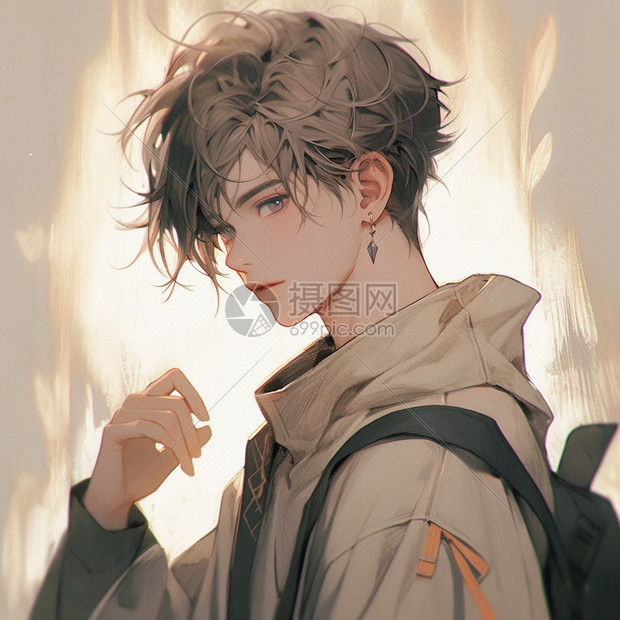 动漫风格男生头像插画图片下载-正版图片600322108-摄图网