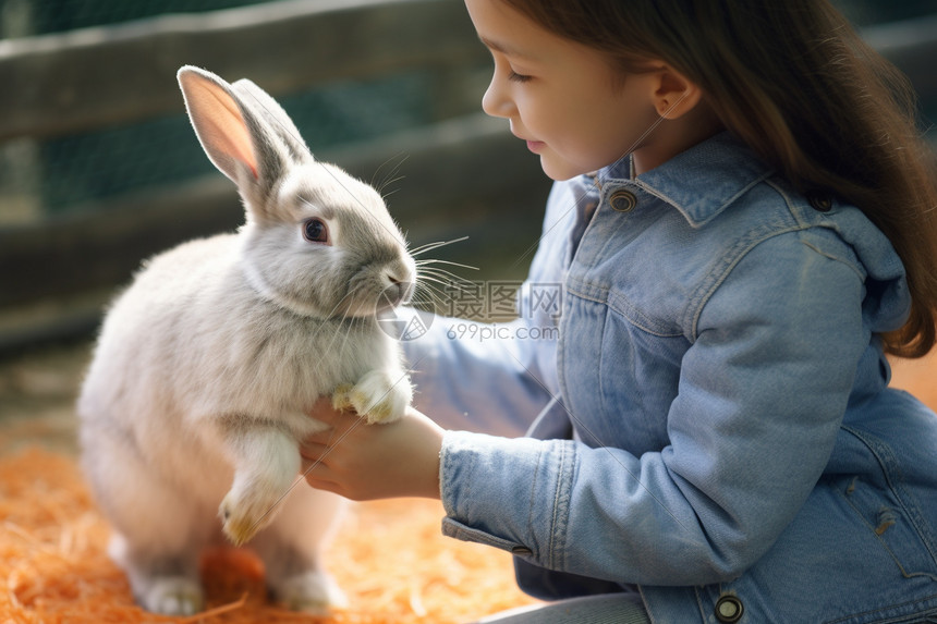 农场可爱的兔子高清图片下载-正版图片600324011-摄图网
