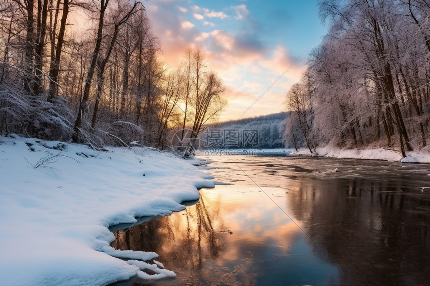冬季的树木景色高清图片下载-正版图片600324744-摄图网