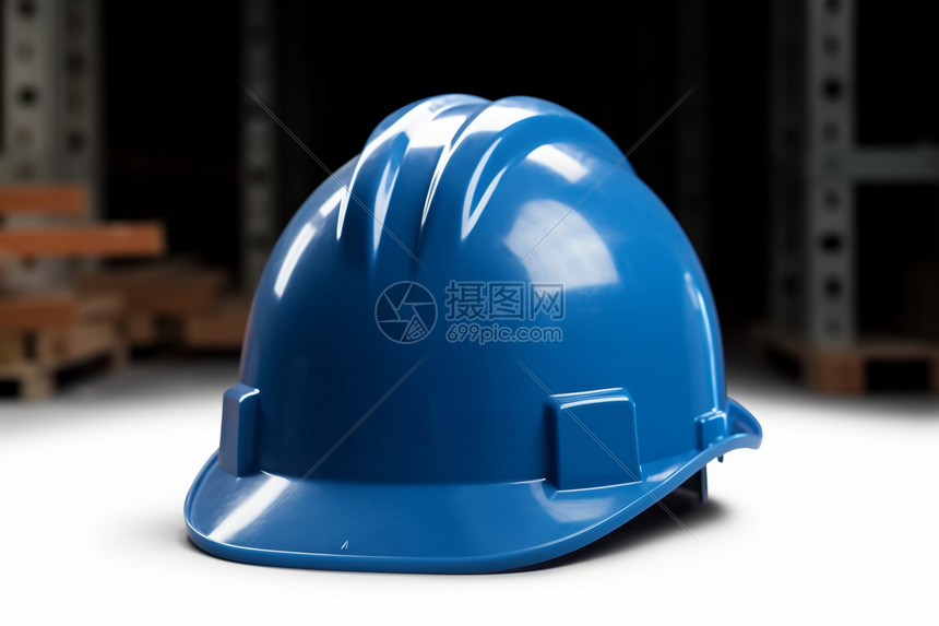 蓝色安全帽高清图片下载-正版图片600337309-摄图网