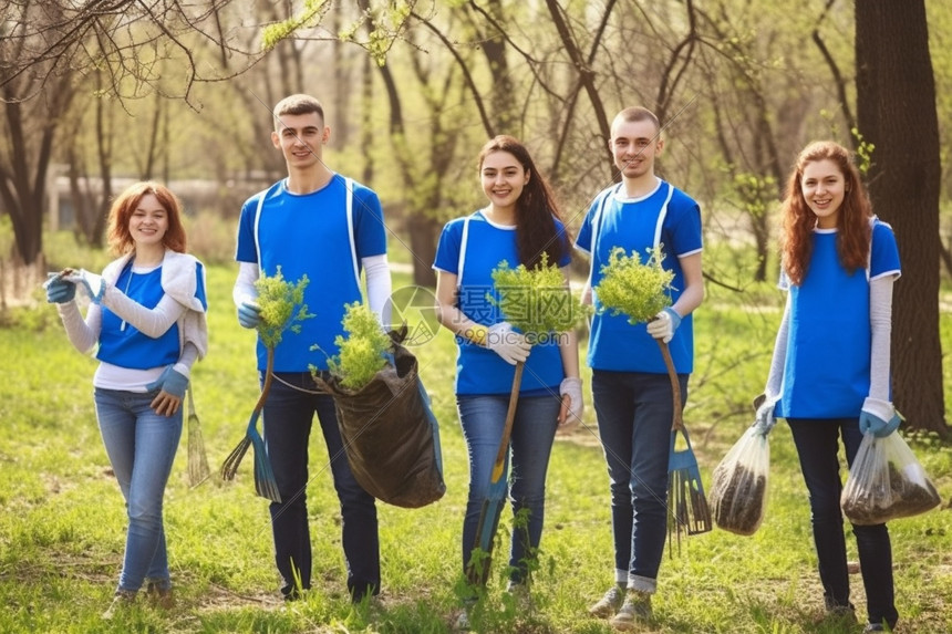 清理公共垃圾的团队高清图片下载-正版图片600339999-摄图网