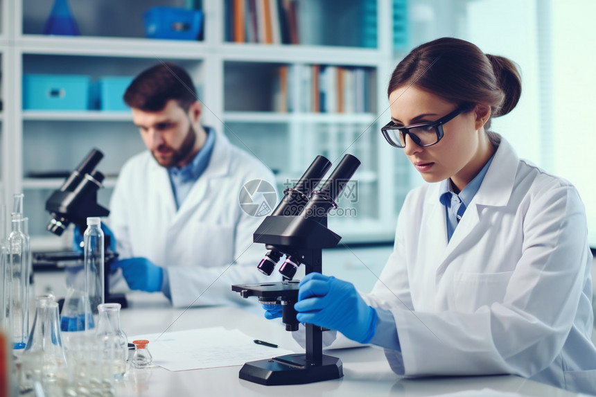 实验室的试验研究人员高清图片下载-正版图片600344972-摄图网