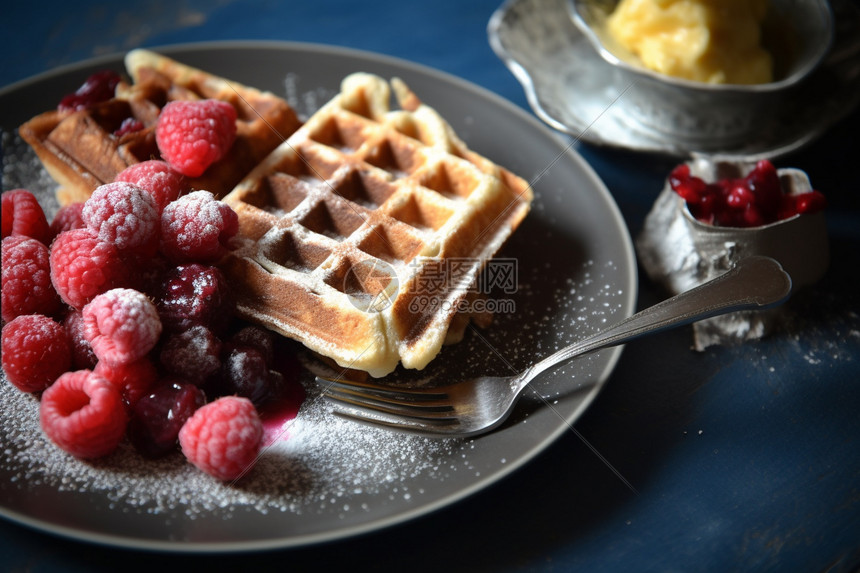香甜的华夫饼高清图片下载-正版图片600349047-摄图网