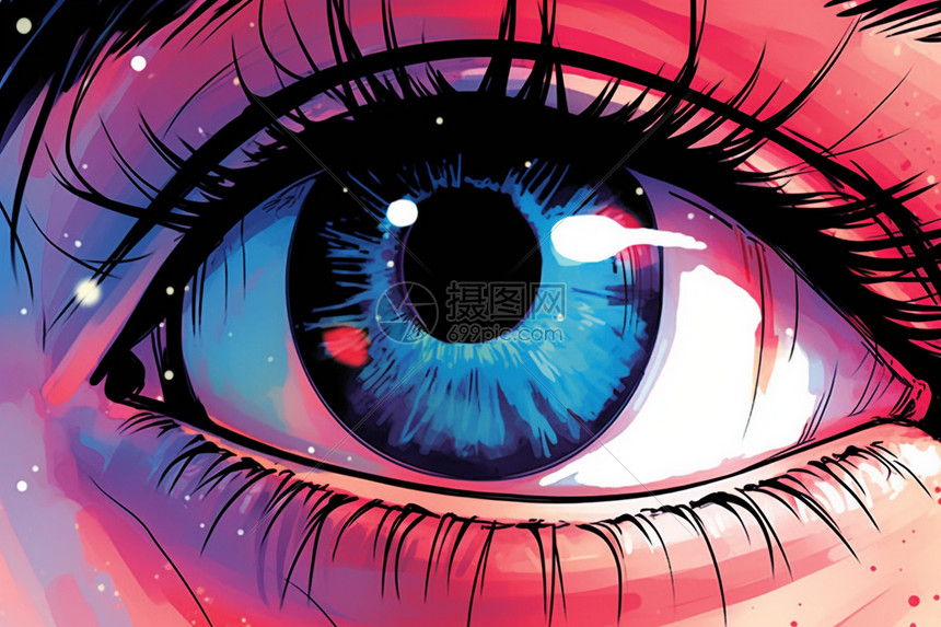 卡通的彩色眼睛插画图片下载-正版图片600350886-摄图网