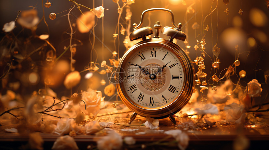 唯美的时钟画面高清图片下载-正版图片600363115-摄图网