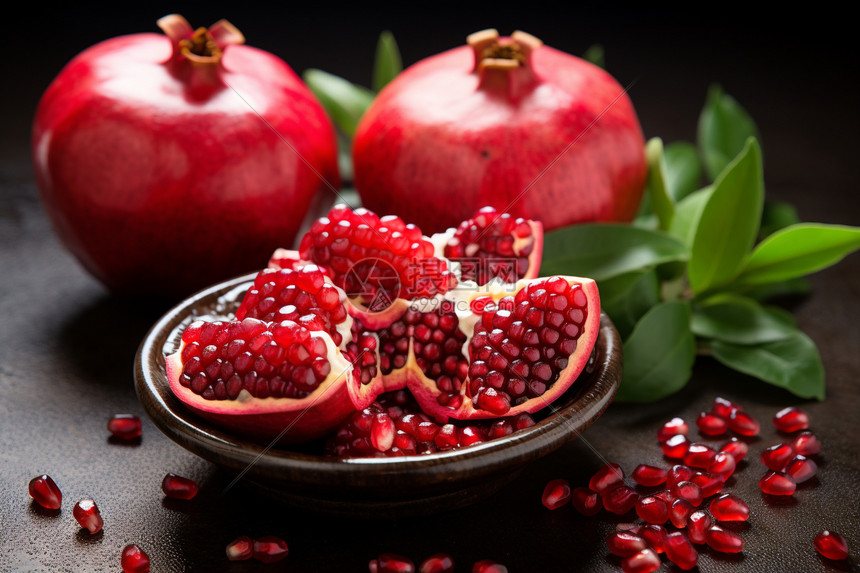 美味的石榴高清图片下载-正版图片600363393-摄图网