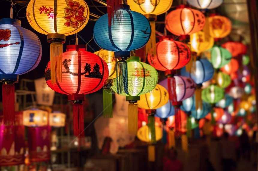 繁华的中秋节灯会高清图片下载-正版图片600365863-摄图网