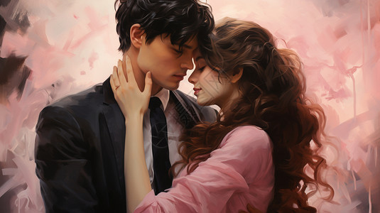 开心拥抱的情侣插画图片下载-正版图片600369948-摄图网