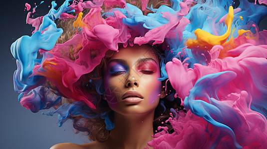 脸部绘画艺术高清图片下载-正版图片600369962-摄图网