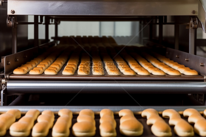 面包工厂流水线高清图片下载-正版图片600377187-摄图网