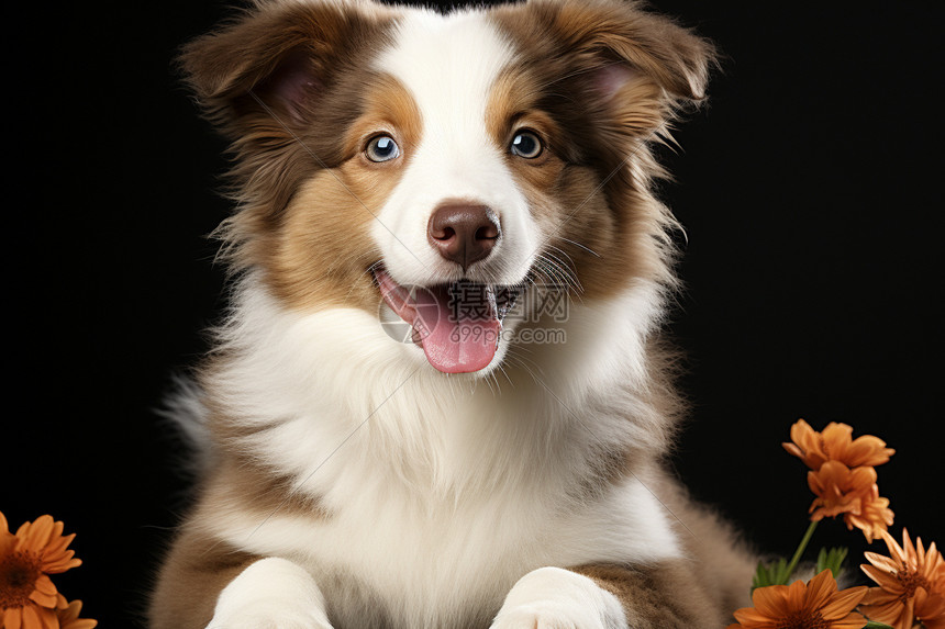 一只长毛狗高清图片下载-正版图片600385275-摄图网