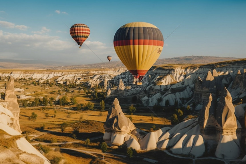 著名的土耳其热气球景观高清图片下载-正版图片600395204-摄图网