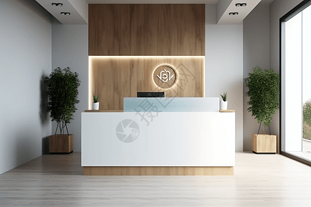 干净简约的接待台高清图片下载-正版图片600395746-摄图网