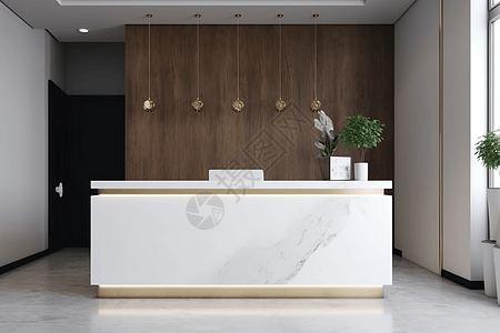 干净简约的接待台高清图片下载-正版图片600395746-摄图网