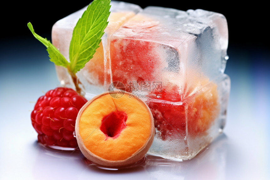 健康的水果冷冻冰块高清图片下载-正版图片600396882-摄图网