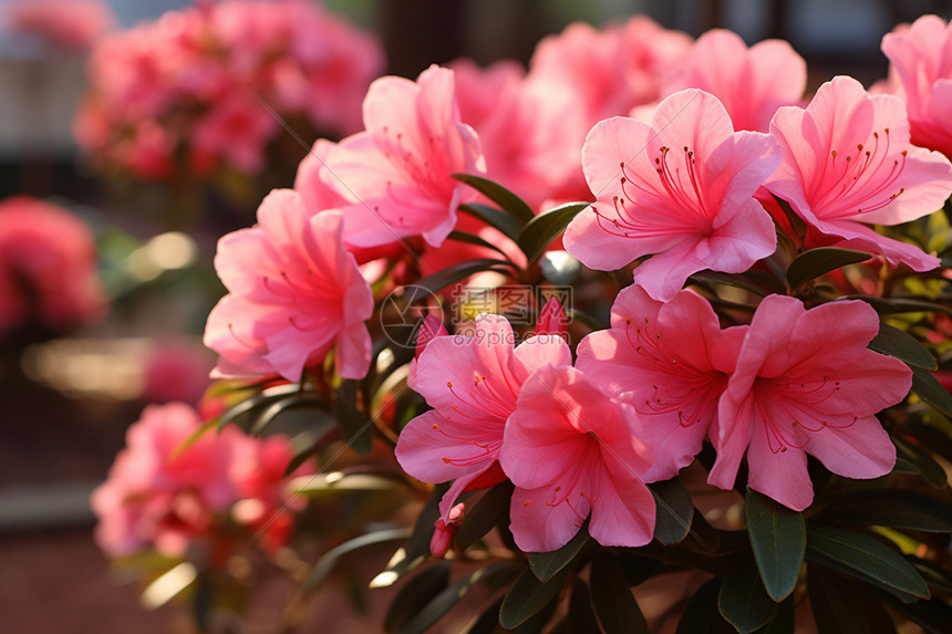 公园中鲜艳的杜鹃花高清图片下载-正版图片600397078-摄图网