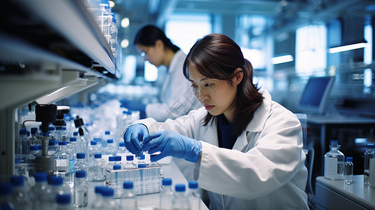 做实验的研究人员高清图片下载-正版图片600398097-摄图网