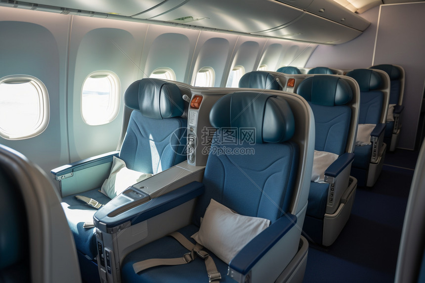 飞机室内的座位高清图片下载-正版图片600398301-摄图网