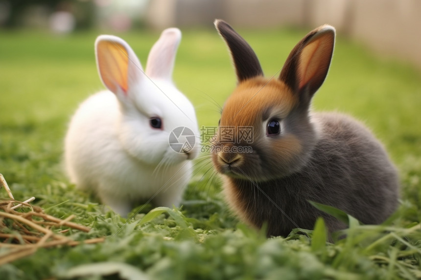 农场喂养的兔子高清图片下载-正版图片600403881-摄图网