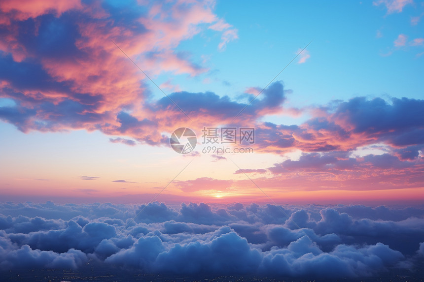 五彩的云海高清图片下载-正版图片600407885-摄图网