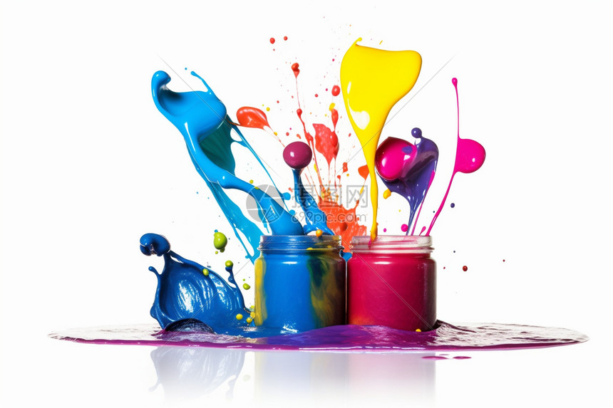 彩色印刷油墨背景图片素材-正版创意图片600408527-摄图网