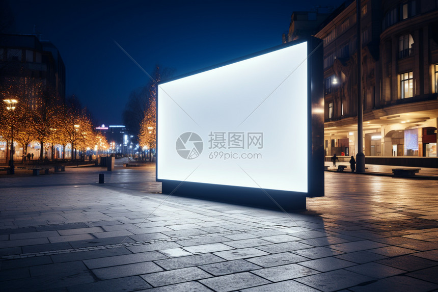 街道的户外广告牌图片素材-正版创意图片600411438-摄图网