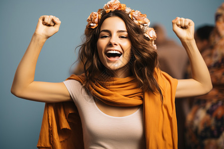 摩洛哥装扮的女孩高清图片下载-正版图片600412826-摄图网