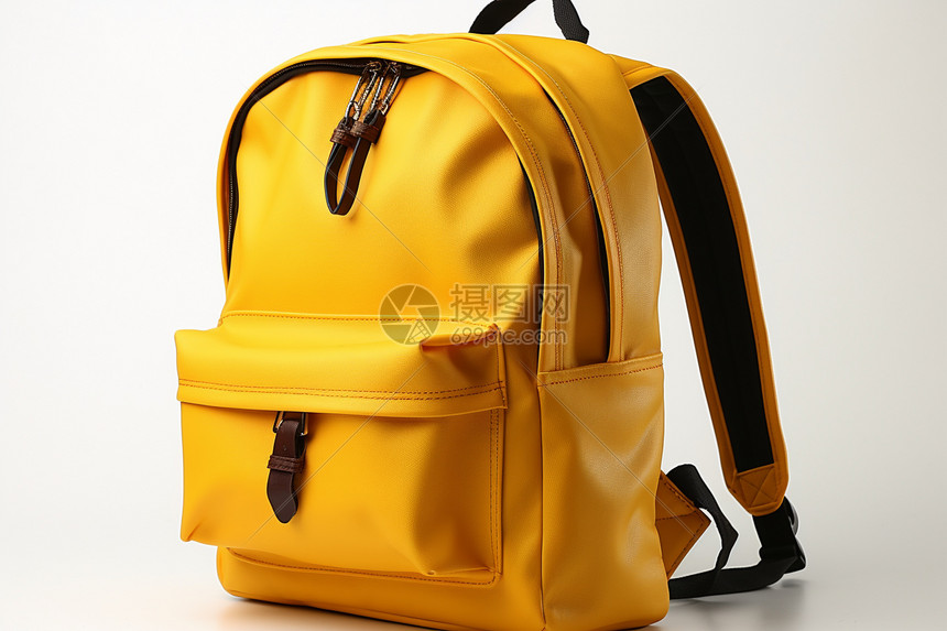 装满作业的黄色书包高清图片下载-正版图片600419964-摄图网