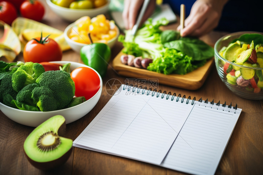 健康的饮食记录高清图片下载-正版图片600421236-摄图网