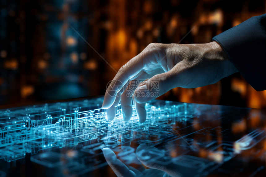 人工智能屏幕图片素材-正版创意图片600424462-摄图网