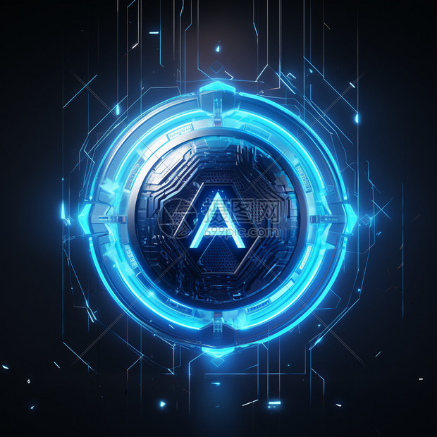 科幻AI技术创意图标图片素材-正版创意图片600428955-摄图网