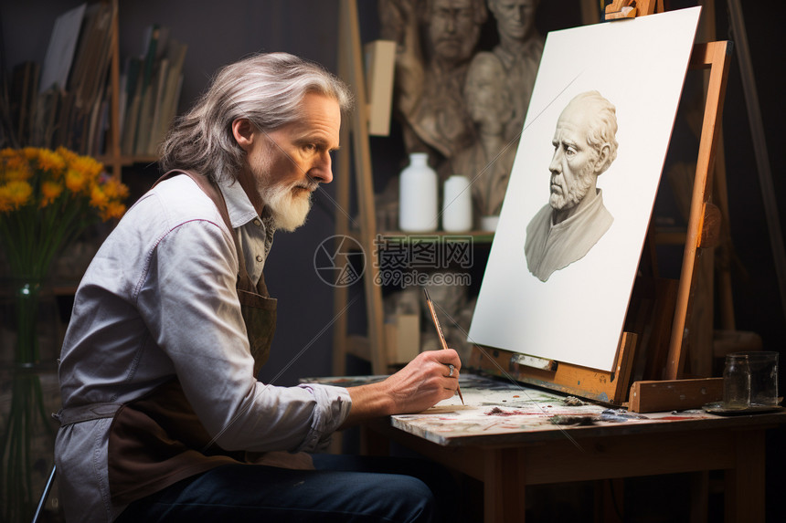 艺术家的作品高清图片下载-正版图片600445021-摄图网