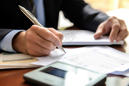 财务账单核对高清图片下载-正版图片600446020-摄图网