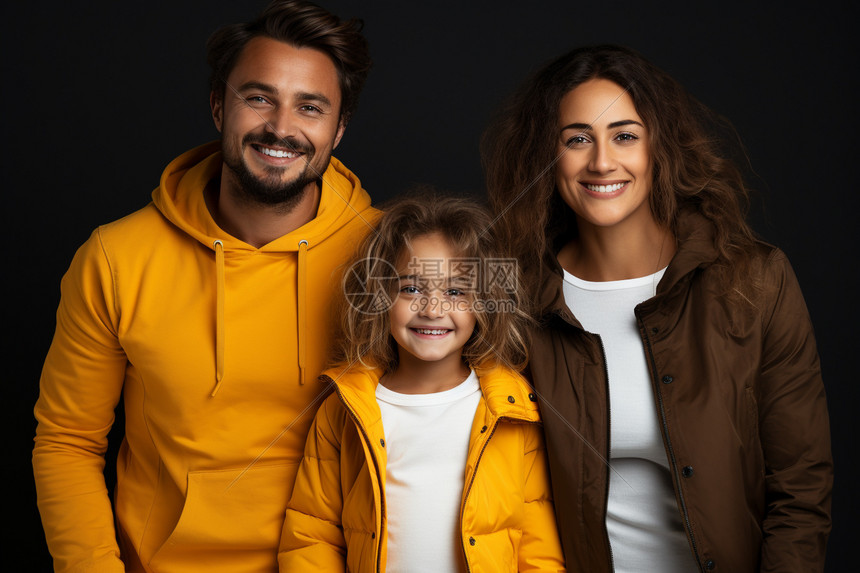 一家三口的全家福高清图片下载-正版图片600453064-摄图网