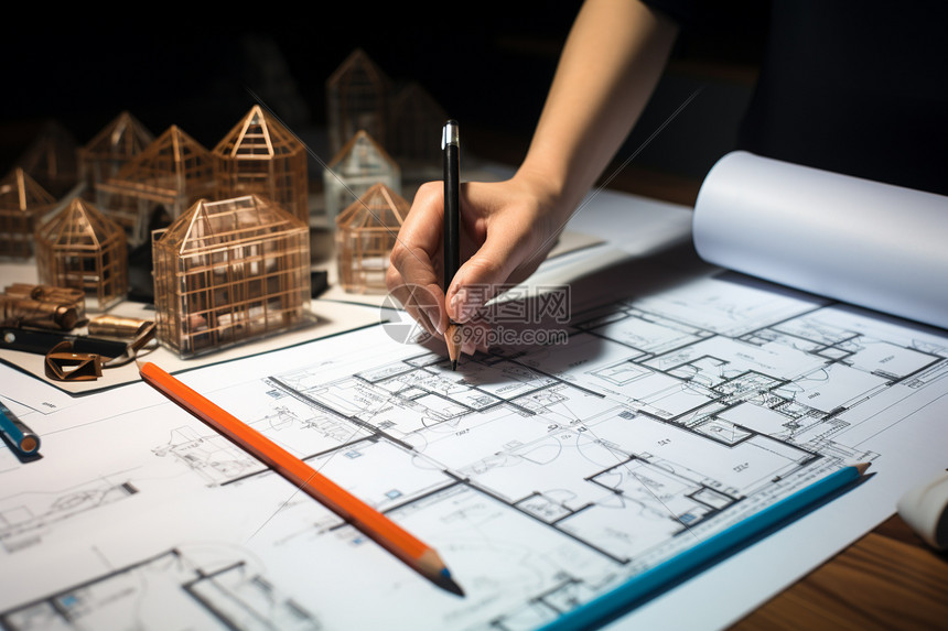 专业的建筑工程设计师高清图片下载-正版图片600458342-摄图网