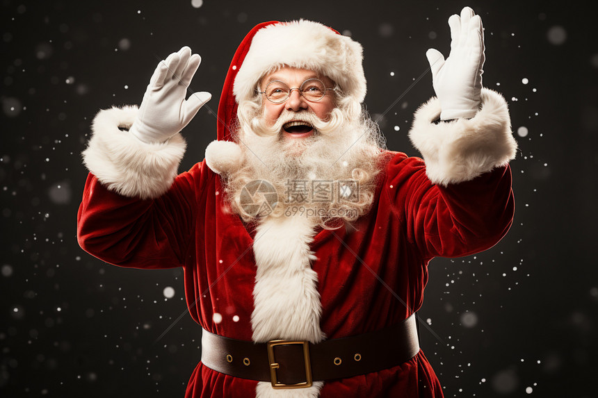 庆祝圣诞节日的圣诞老人高清图片下载-正版图片600458438-摄图网