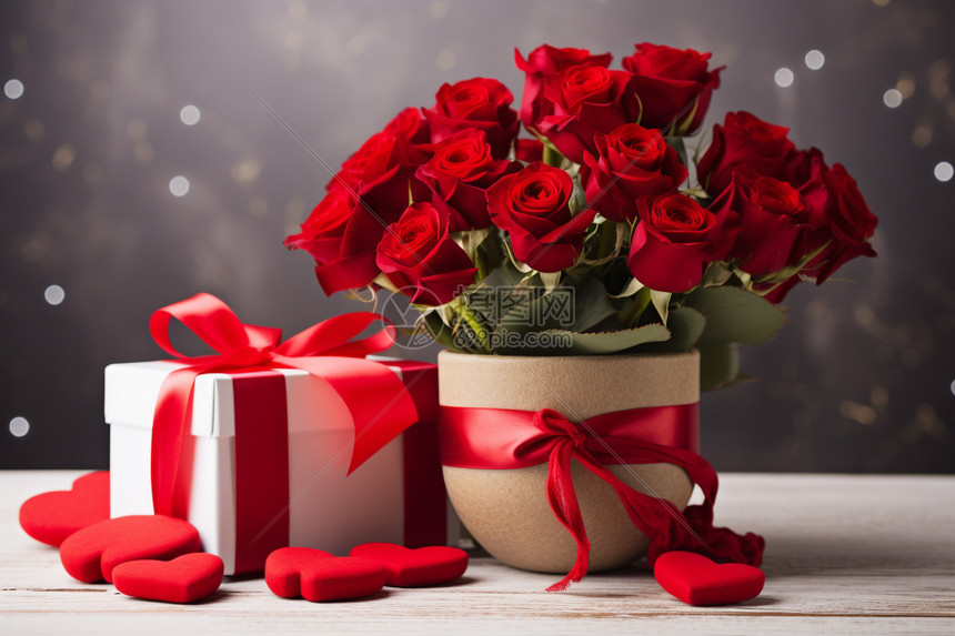 包装精美的玫瑰高清图片下载-正版图片600460495-摄图网