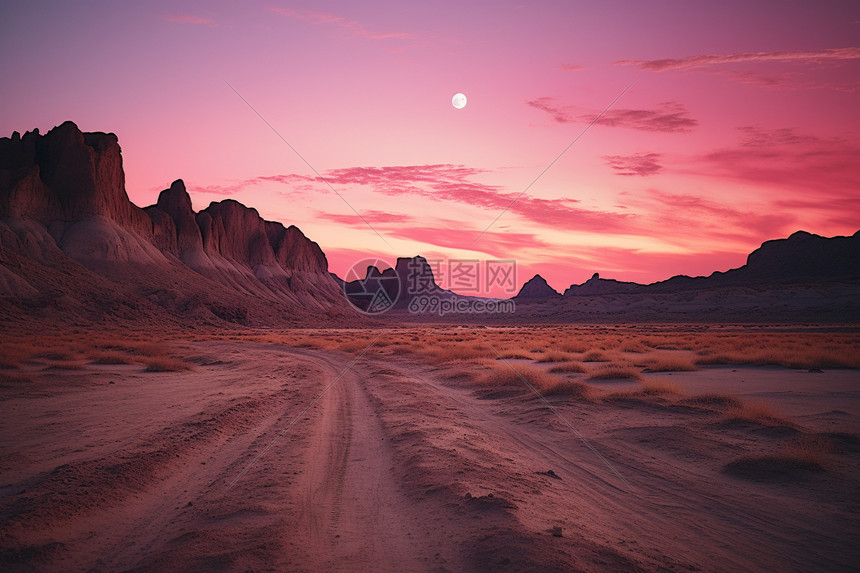 黄昏沙漠高清图片下载-正版图片600461155-摄图网