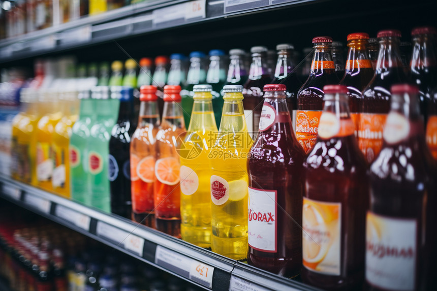 货架上的饮料高清图片下载-正版图片600461250-摄图网
